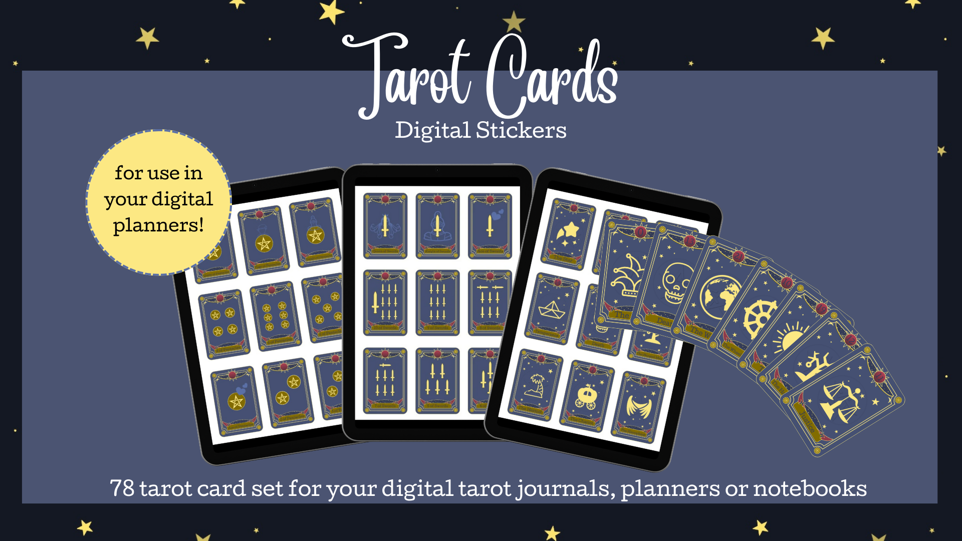 Digital Tarot Cards - Digital Tarot Stickers - Artnautin